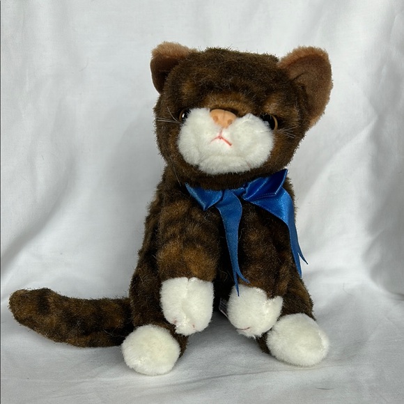 Ty | Toys | Ty Brown And White Plush Cat With Fluffy Texture | Poshmark